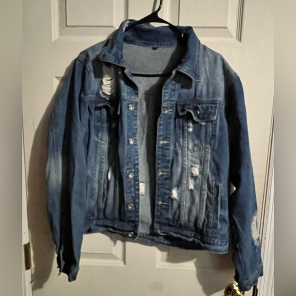Jackets & Coats | Distressed Blue Jean Jacket | Poshmark